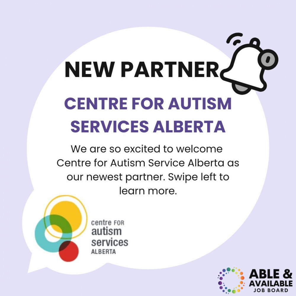 We are so excited to welcome Centre for Autism Services Alberta as our ...